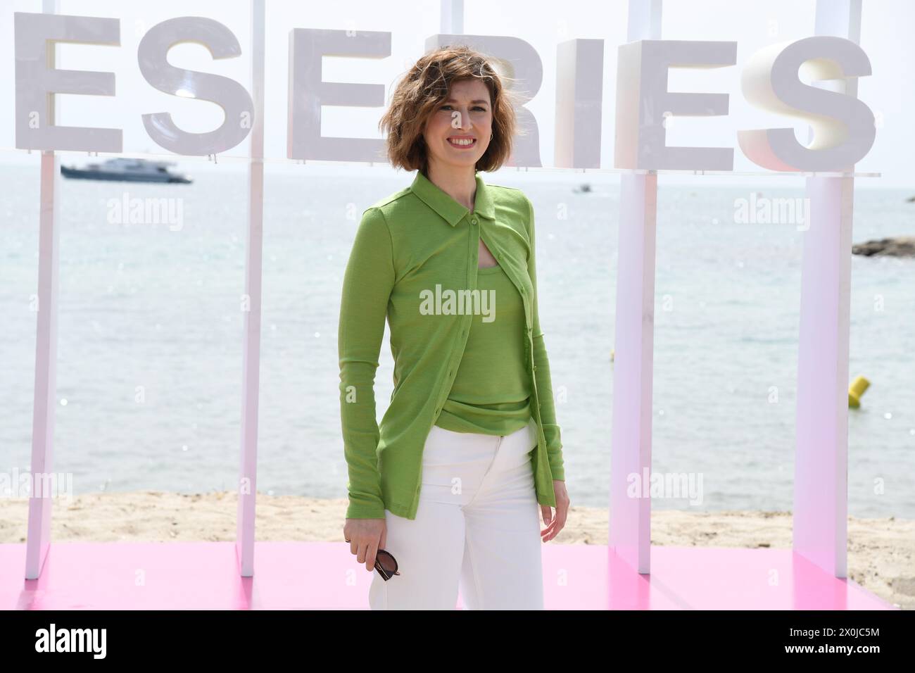 CANNES, FRANCE - APRIL 08: Louise Coldefy attend the "Fiasco" Photocall ...