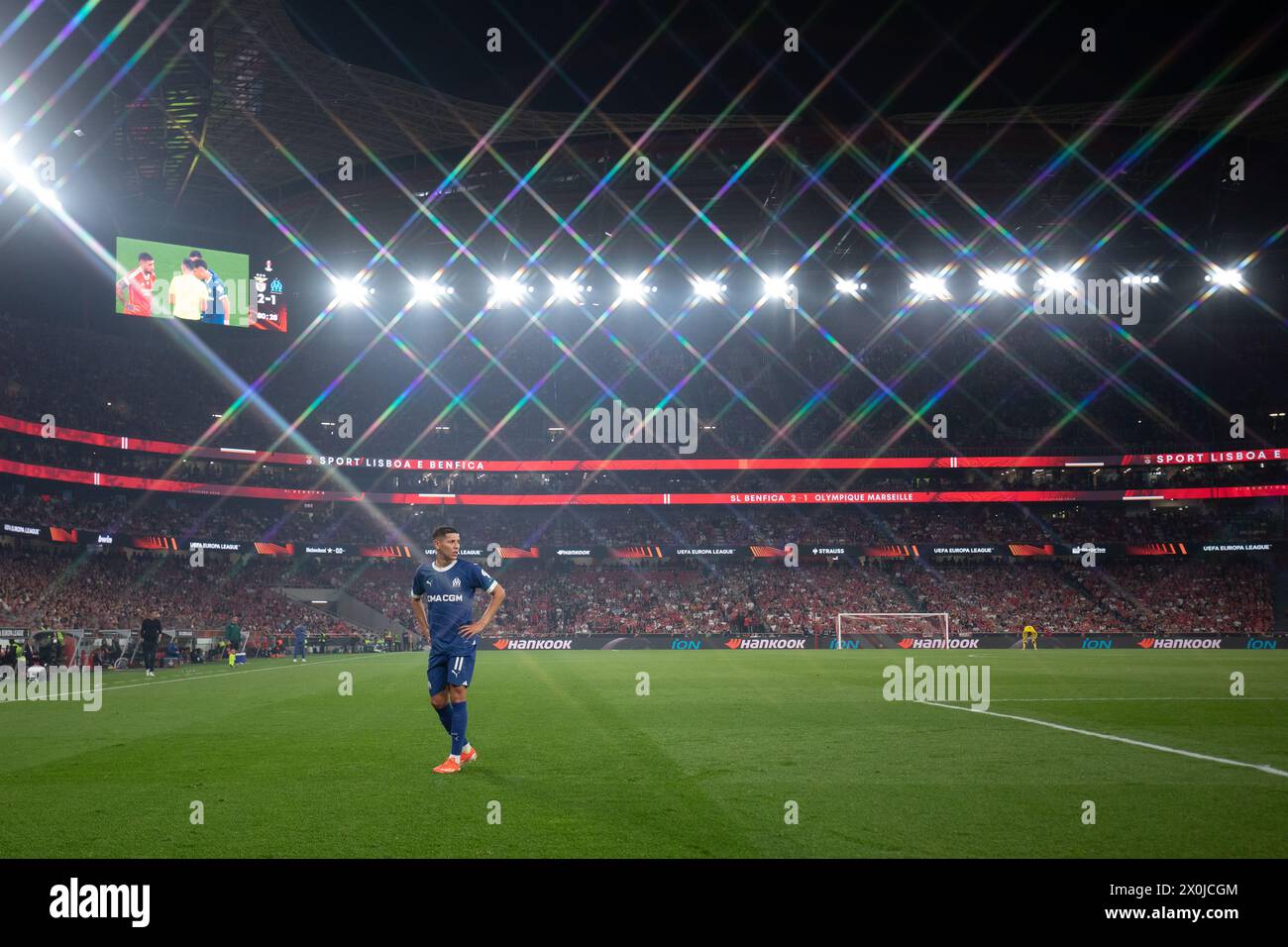 Lisbon, Portugal. 11th Apr, 2024. April 11, 2024. Lisbon, Portugal. Marseille's midfielder from ...