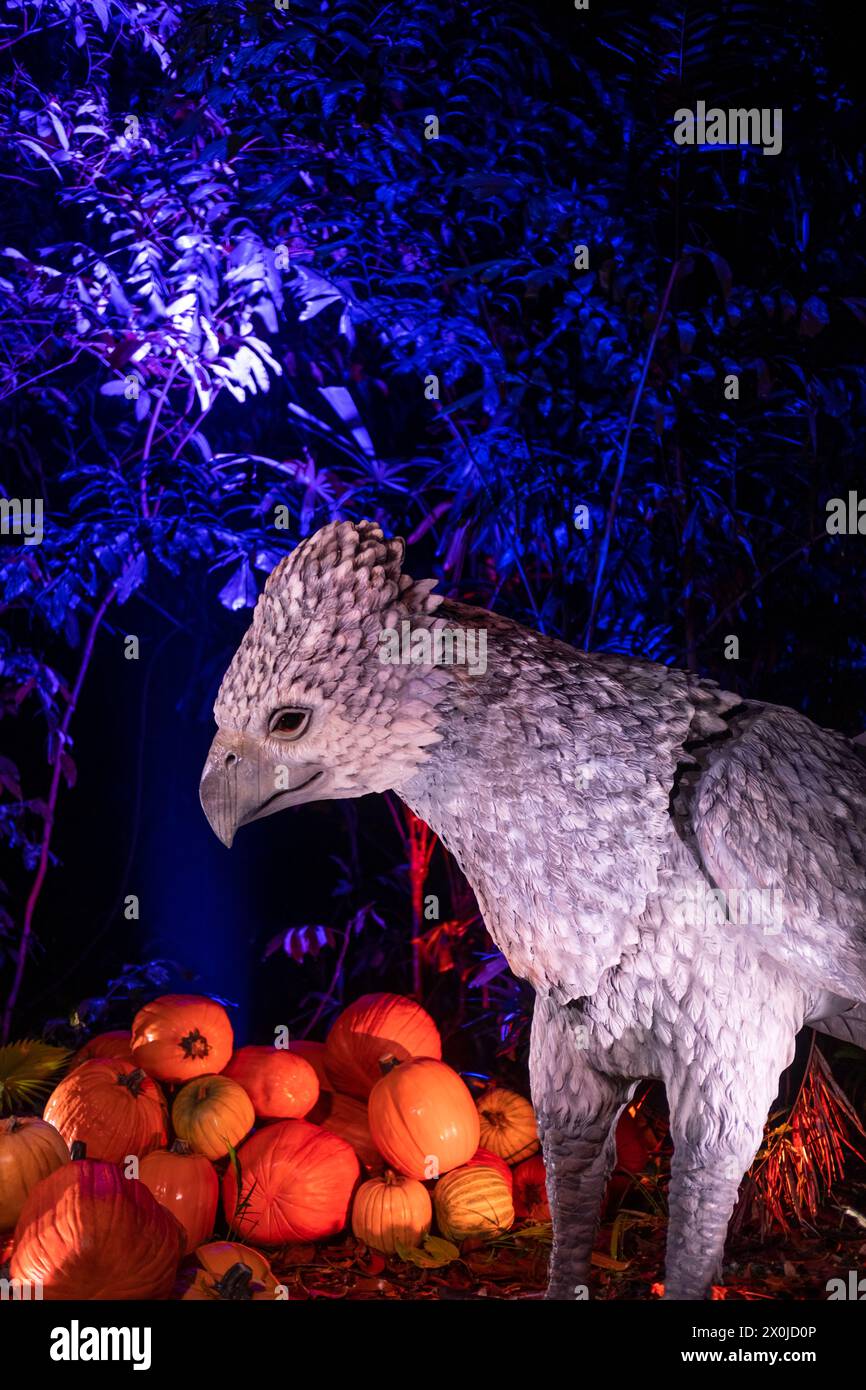 Singapore - 7 March 2024: Buckbeak at Harry Potter Forbidden forest ...