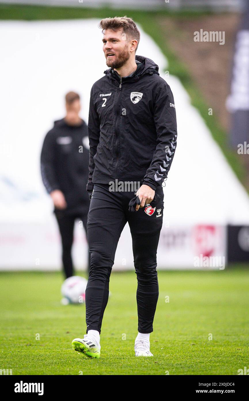 Fredericia, Denmark. 11th Apr, 2024. Nicolaj Ritter (2) of FC ...