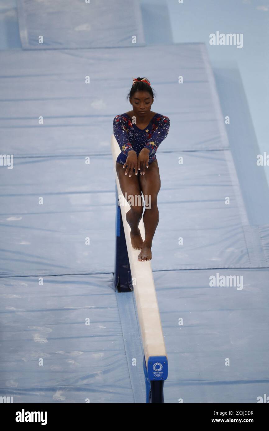 Tokyo-Japan, July 30, 2021, Olympic gymnast Simone Biles (United States ...