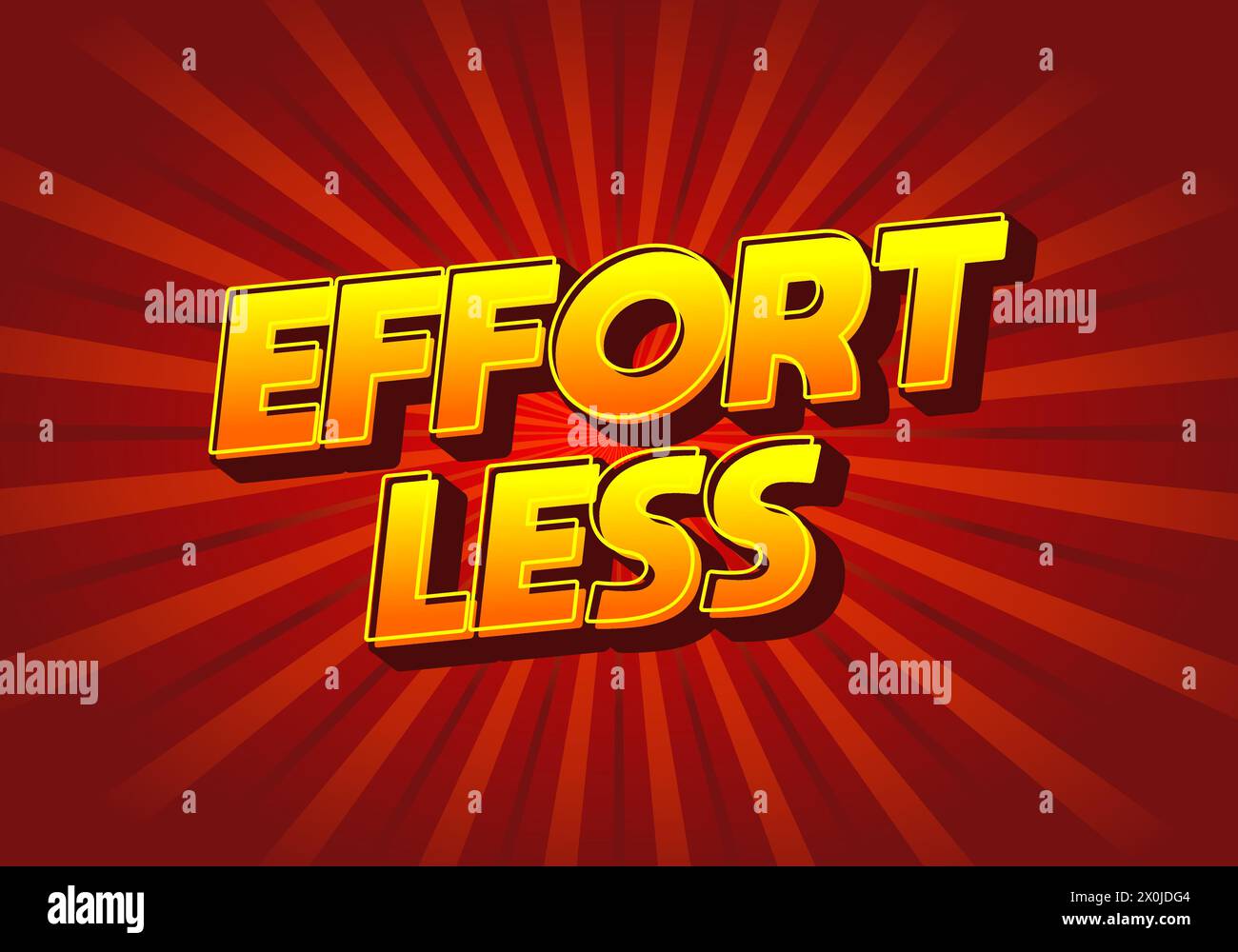 Effortless. Text effect design in 3D look with eye catching colors ...