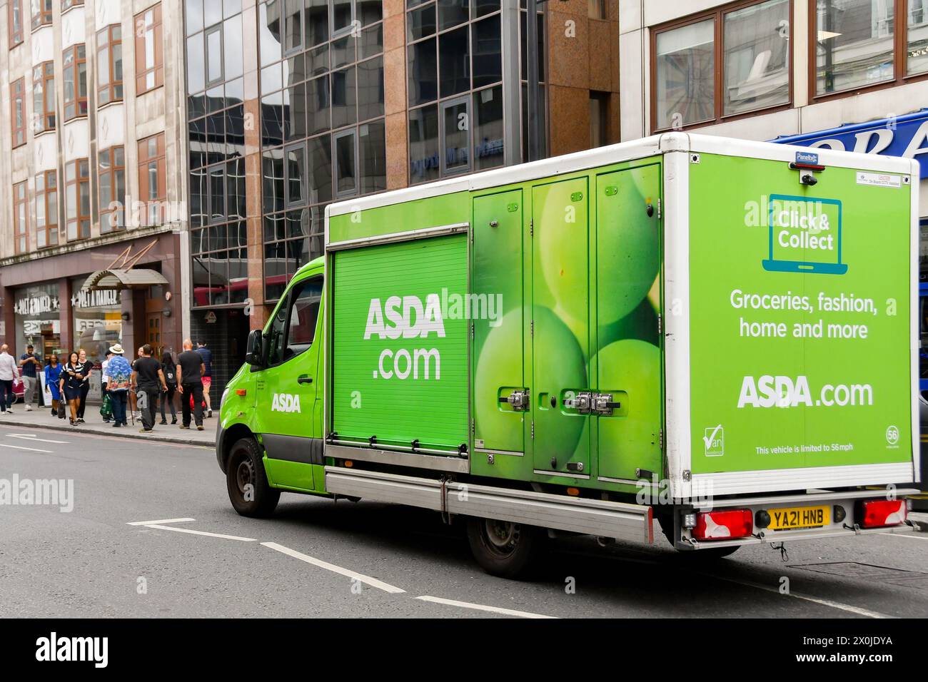 London, England, UK - 27 June 2023: Van delivering orders for Asda ...