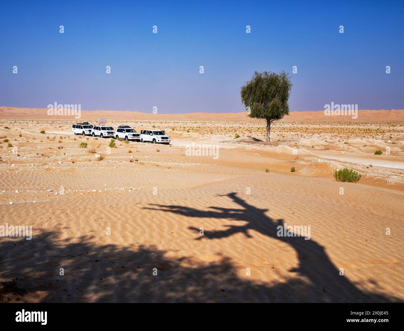 Oman, on the road in the dunes of the Rub-al-Khali Stock Photo - Alamy