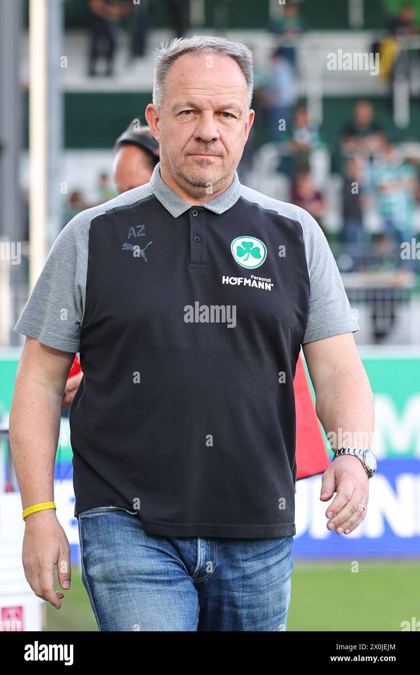12 April 2024, Bavaria, Fürth: Soccer, Bundesliga 2, SpVgg Greuther ...