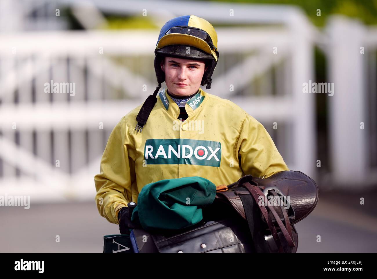Jockey Alice Stevens on day two of the 2024 Randox Grand National ...