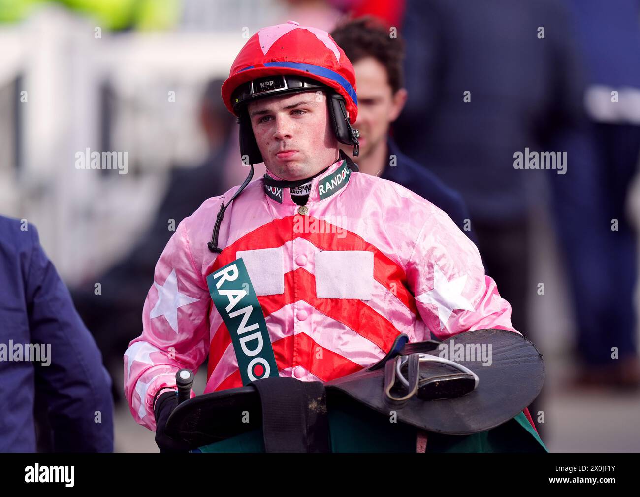 Jockey Dylan Johnston on day two of the 2024 Randox Grand National Festival at Aintree ...