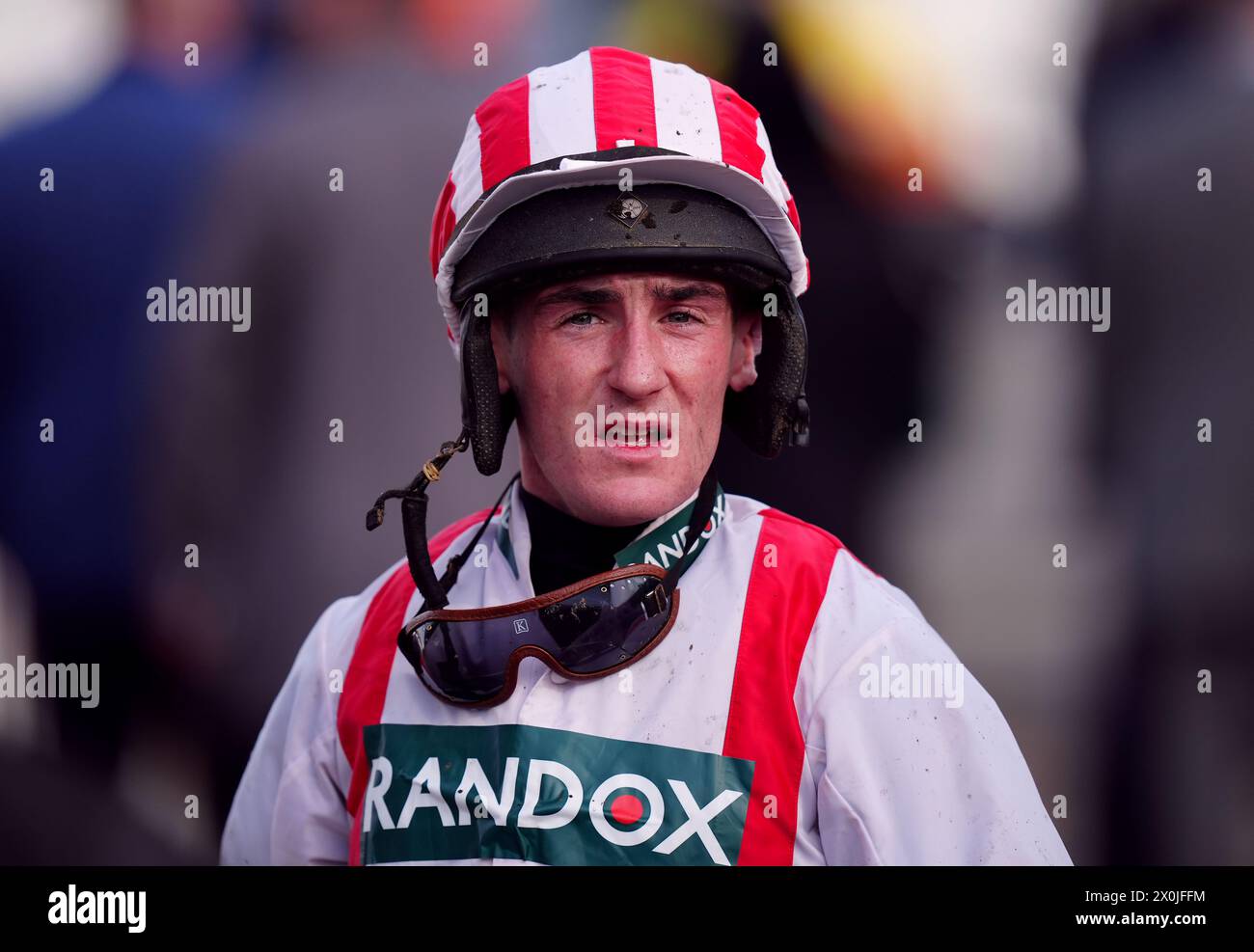 Jockey Shane O'Callaghan on day two of the 2024 Randox Grand National ...