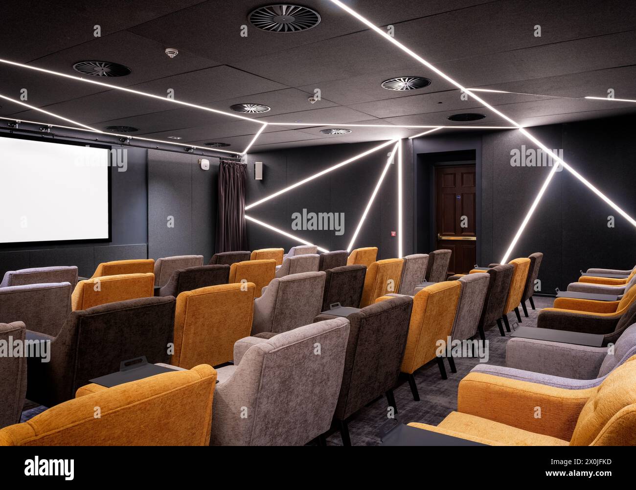 The cinema screening room in the newly refurbished Paisley Town Hall ...