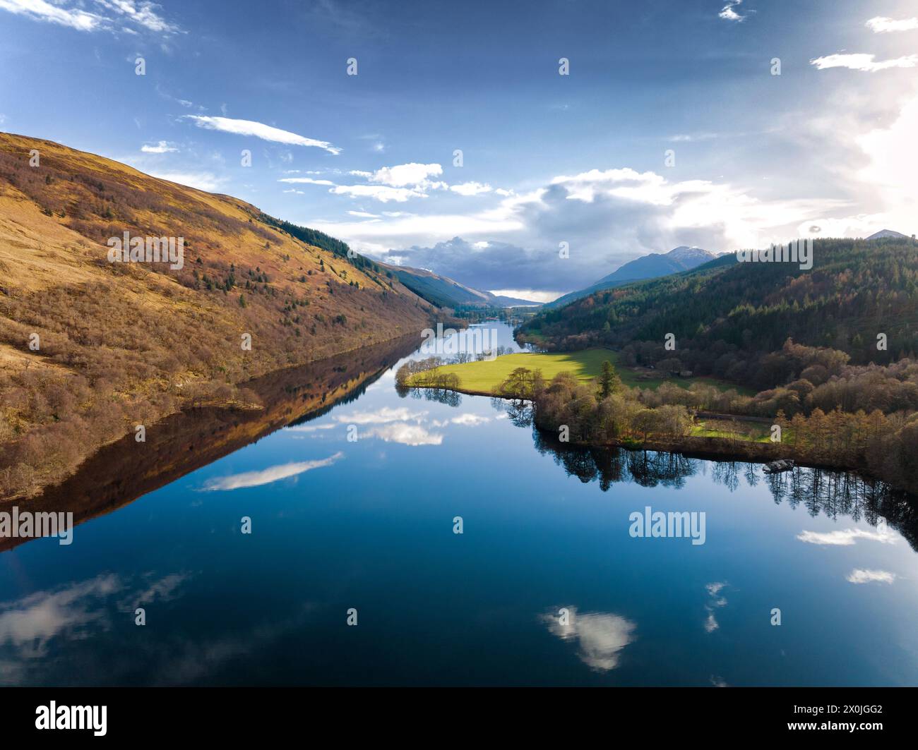 Reflections at the Loch Oich Stock Photo - Alamy
