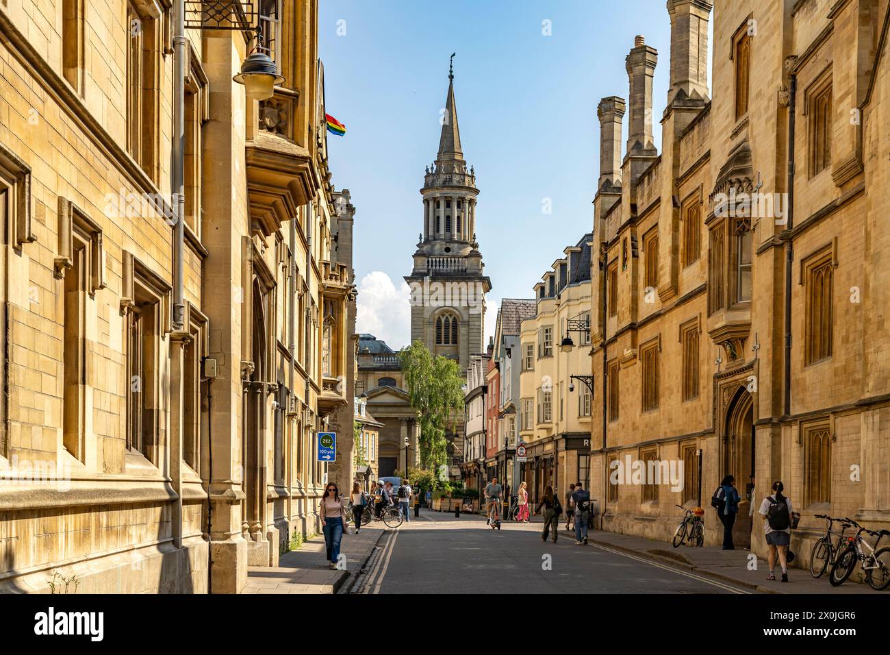 Turl Street and the former Anglican church All Saints Church in Oxford ...