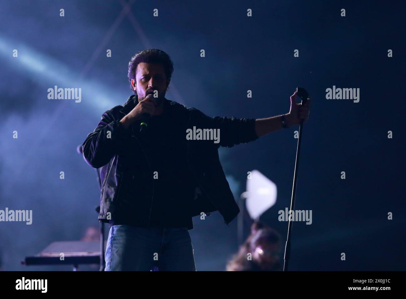 Kathmandu, Nepal. 12th Apr, 2024. Pakistani singer and songwriter Atif ...
