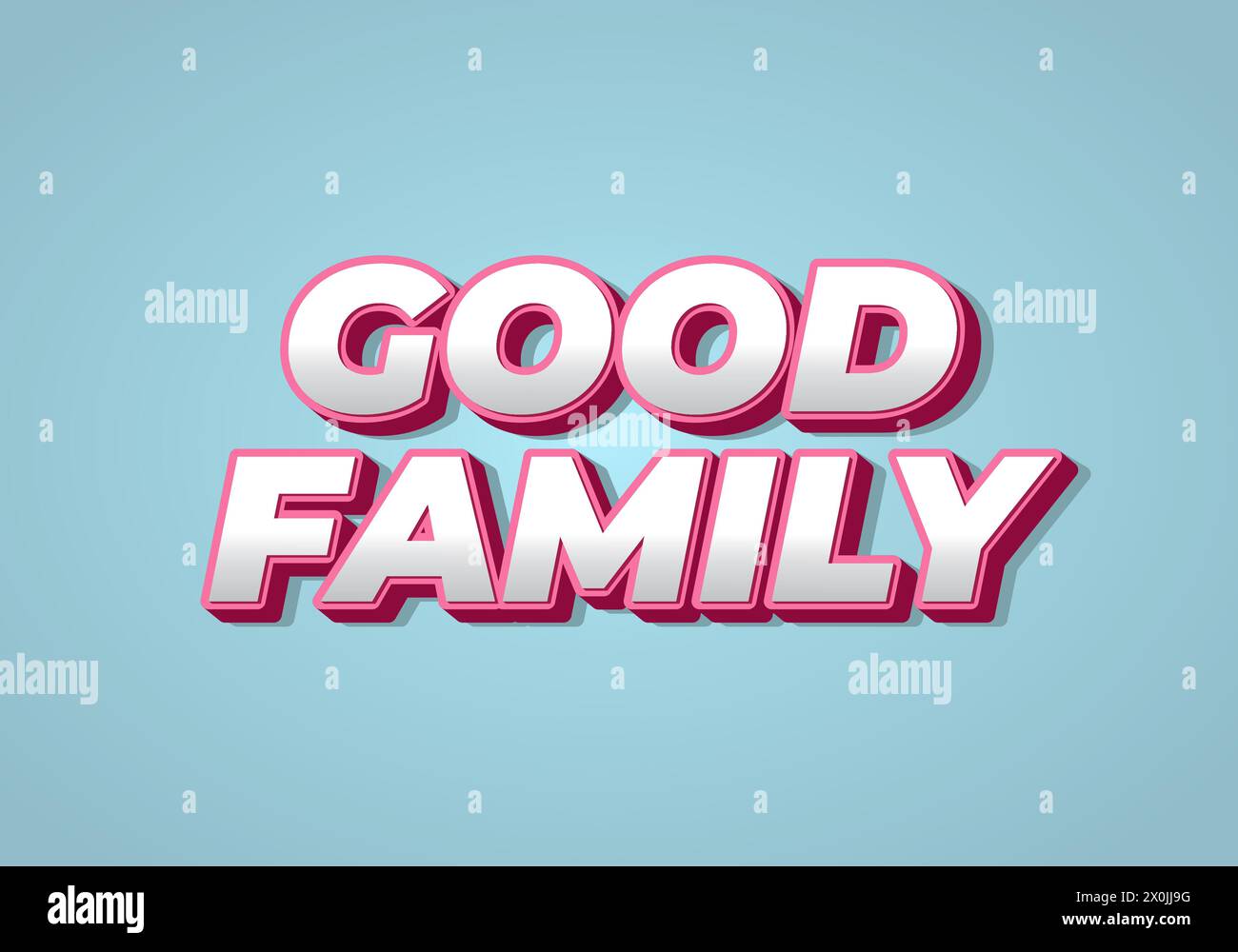 Good family. Text effect design with eye catching color and 3D effect ...