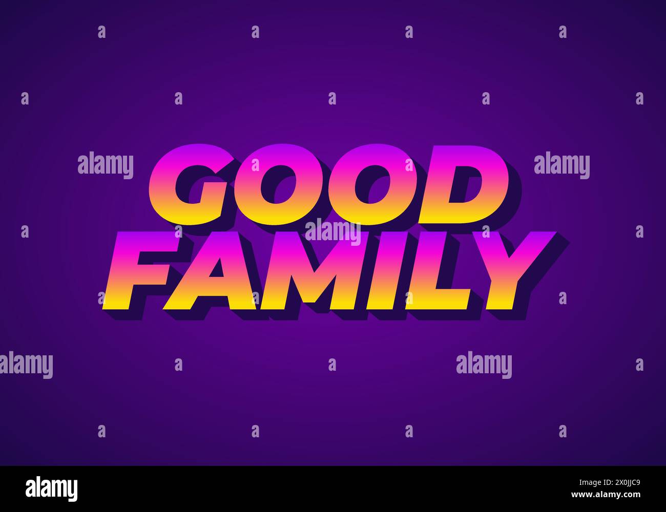 Good family. Text effect design with eye catching color and 3D effect ...