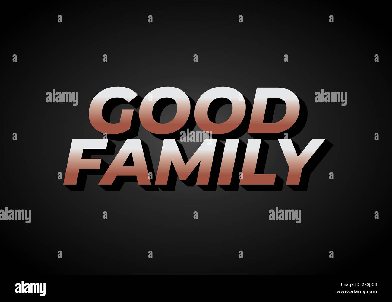Good family. Text effect design with eye catching color and 3D effect ...