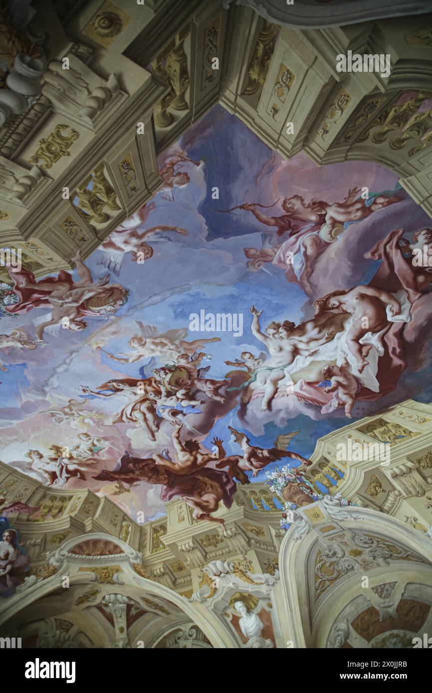 Vienna, Austria, Austria. 12th Apr, 2024. The Triumphs of Aurora fresco ...