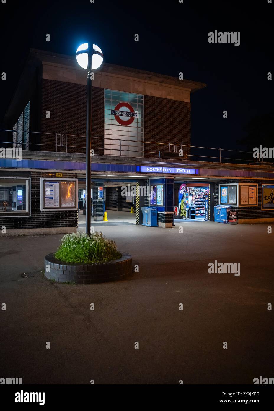 Northfields Underground Station Stock Photo - Alamy