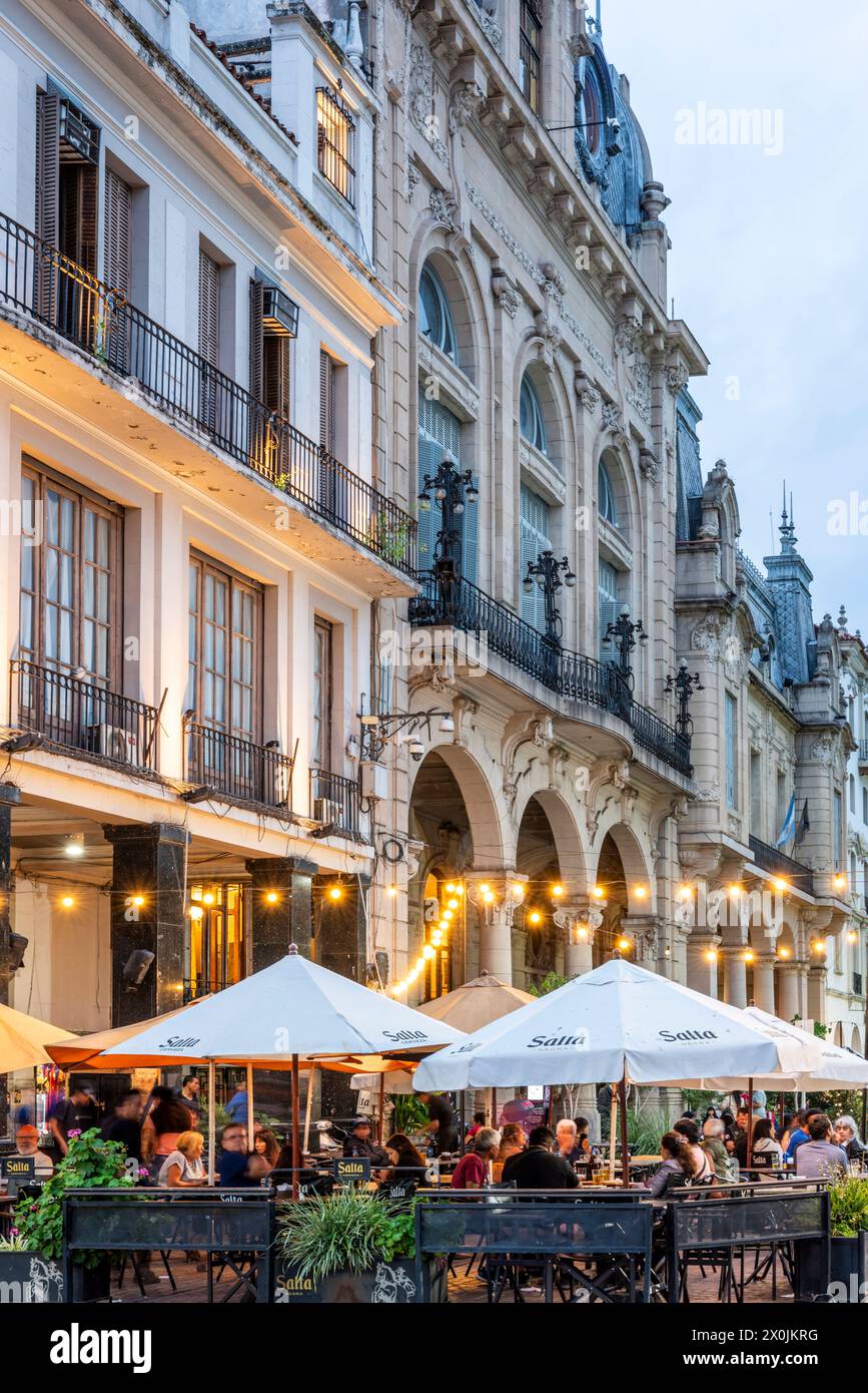 People Sitting Outside The New Time Cafe/Restaurant On The Plaza 9 de ...