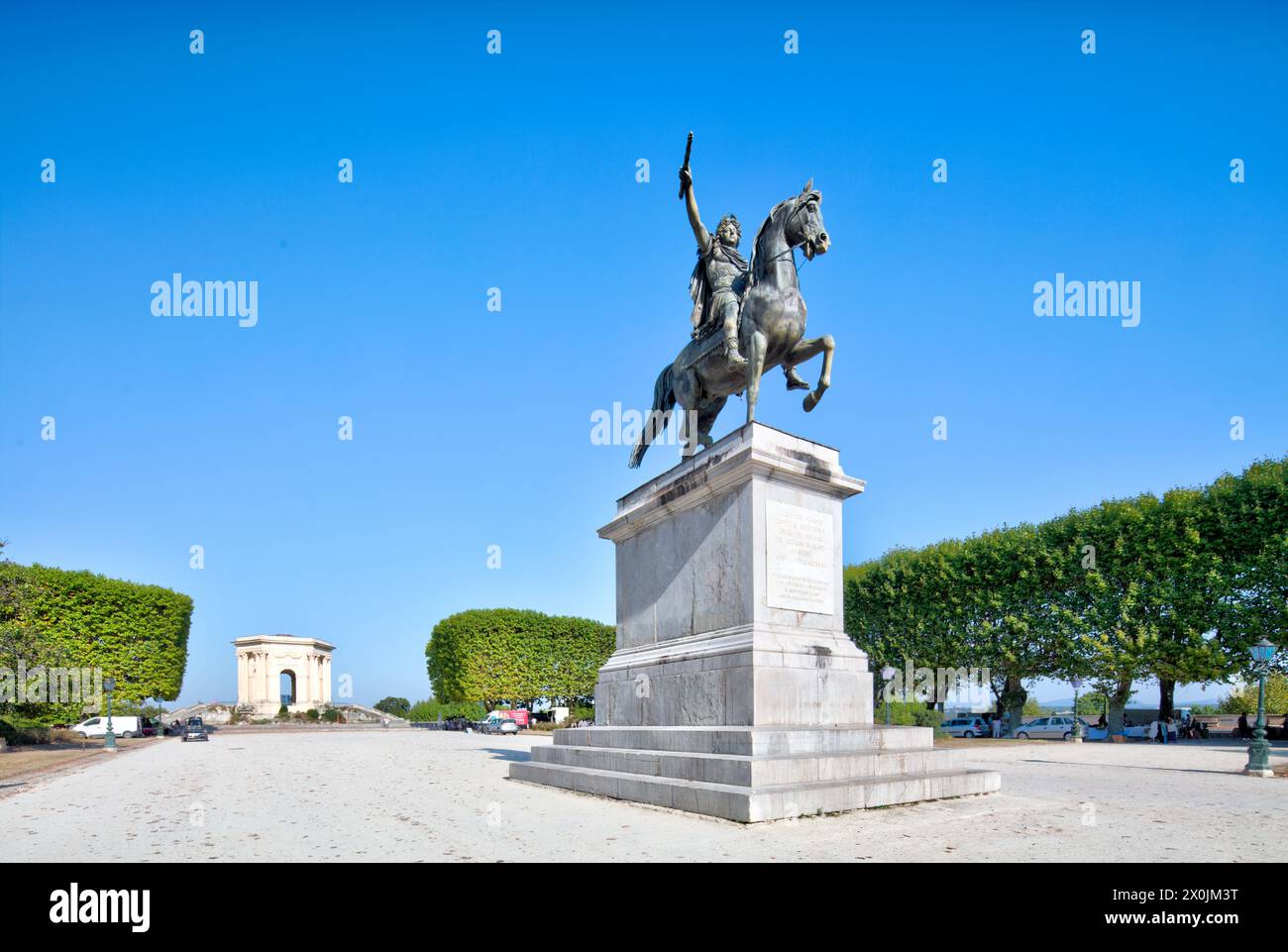 Place Royal du Peyrou, statue, King Louis XIV, equestrian statue ...