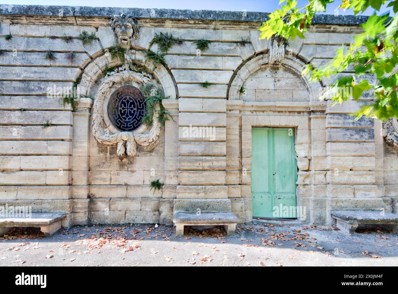 At the water tower, fountains, Place Royal du Peyrou, historic center ...