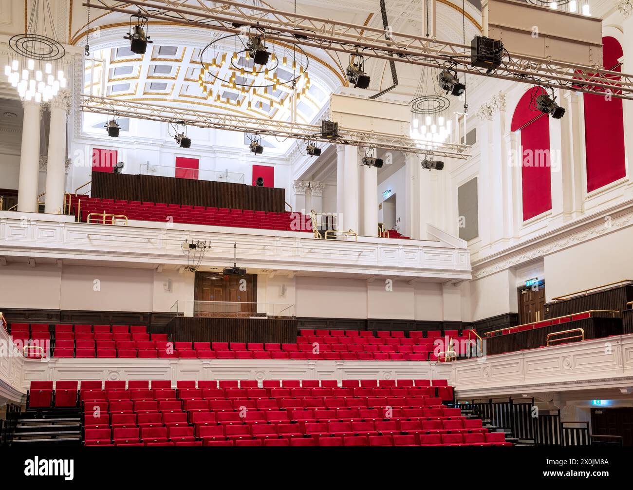 Seating and ornate features of the theatre auditorium in the newly ...