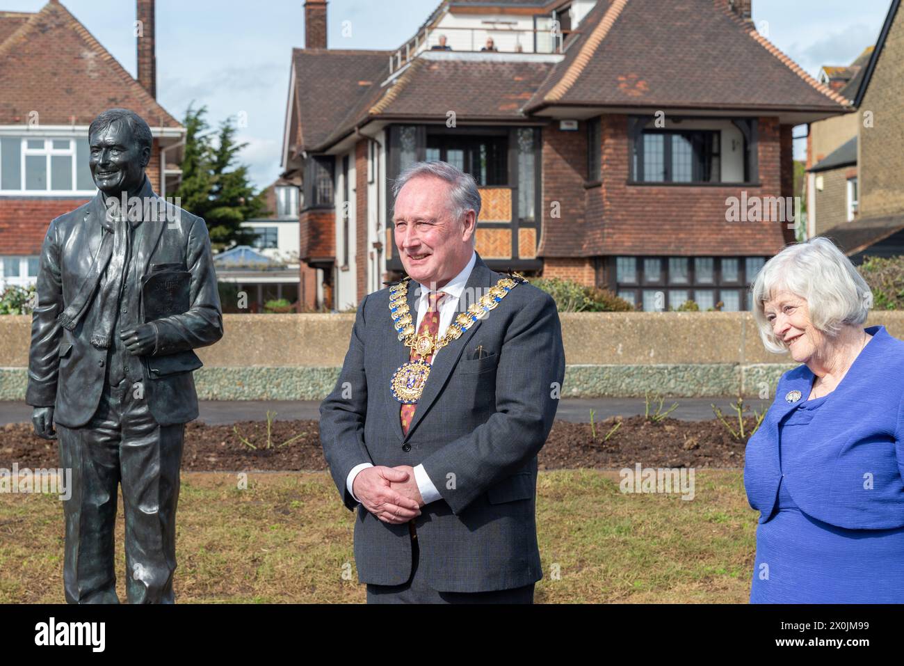 Mayor Stephen Habermel and Ann Widdecombe at an event to unveil a ...
