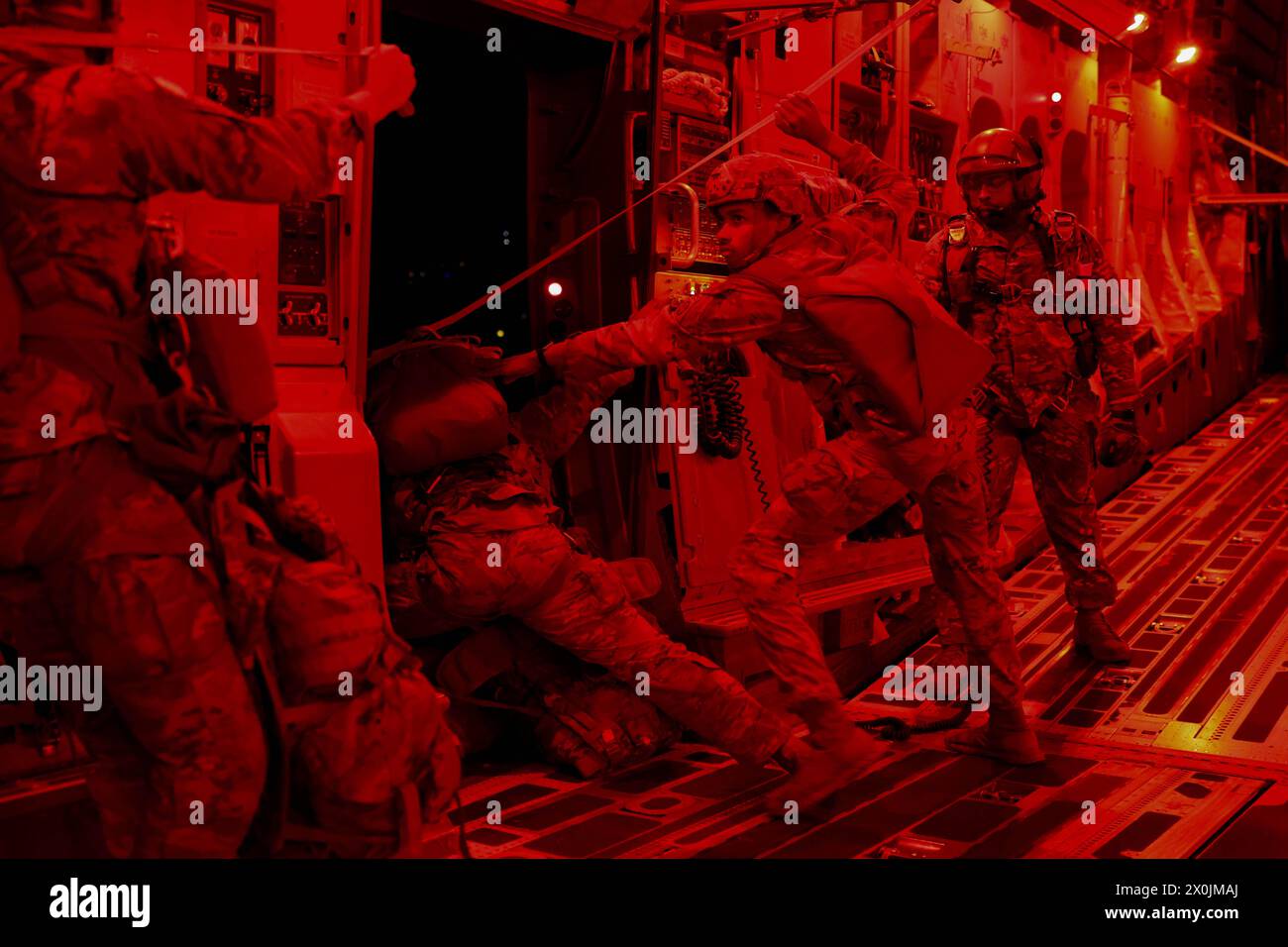 Fort Johnson, Louisiana, USA. 10th Mar, 2024. Army paratroopers support ...