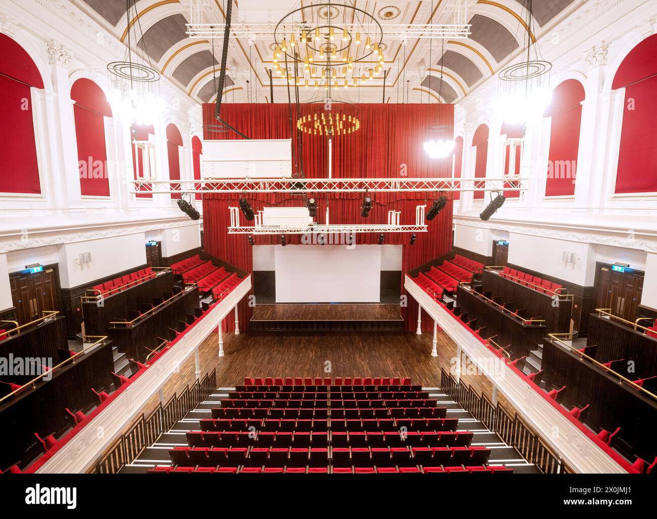 Seating and ornate features of the theatre auditorium in the newly ...