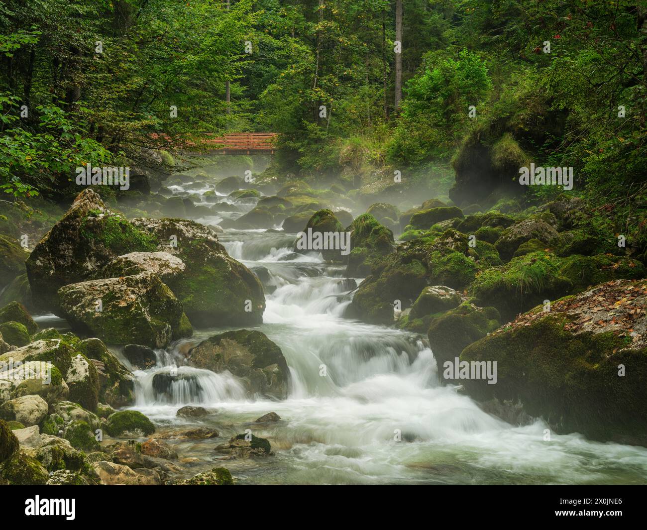 Lower waterfall at the Gollinger waterfalls Stock Photo - Alamy