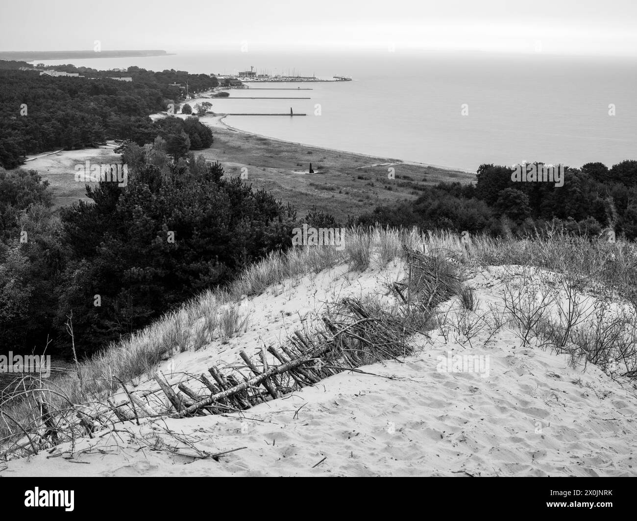 Dawn on the Great Dune in Nida on the Curonian Spit, Lithuania Stock ...