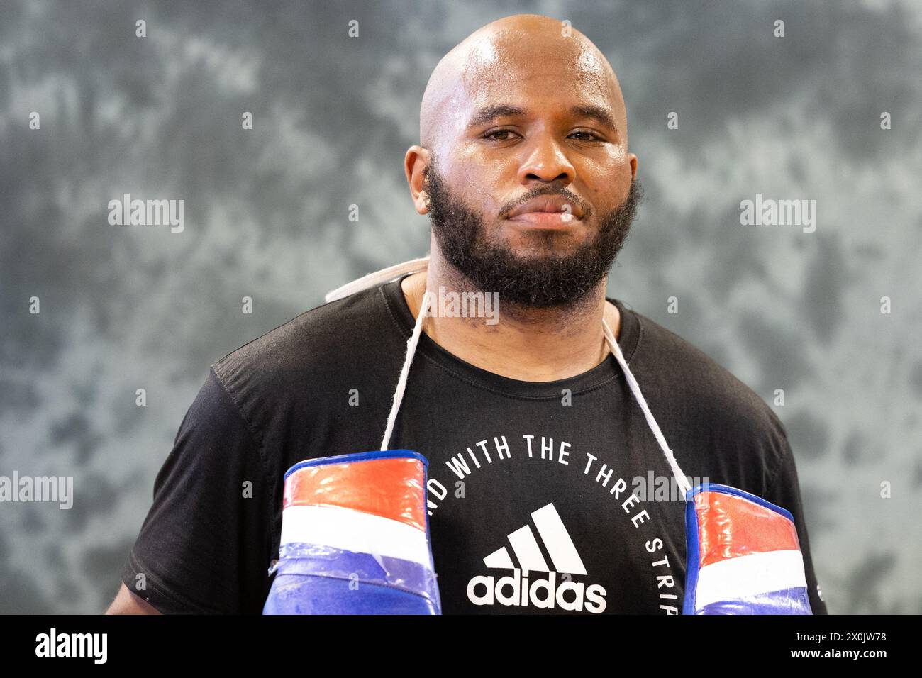 Paris, France. 12th Apr, 2024. Portrait of Djamili Aboudou during a ...