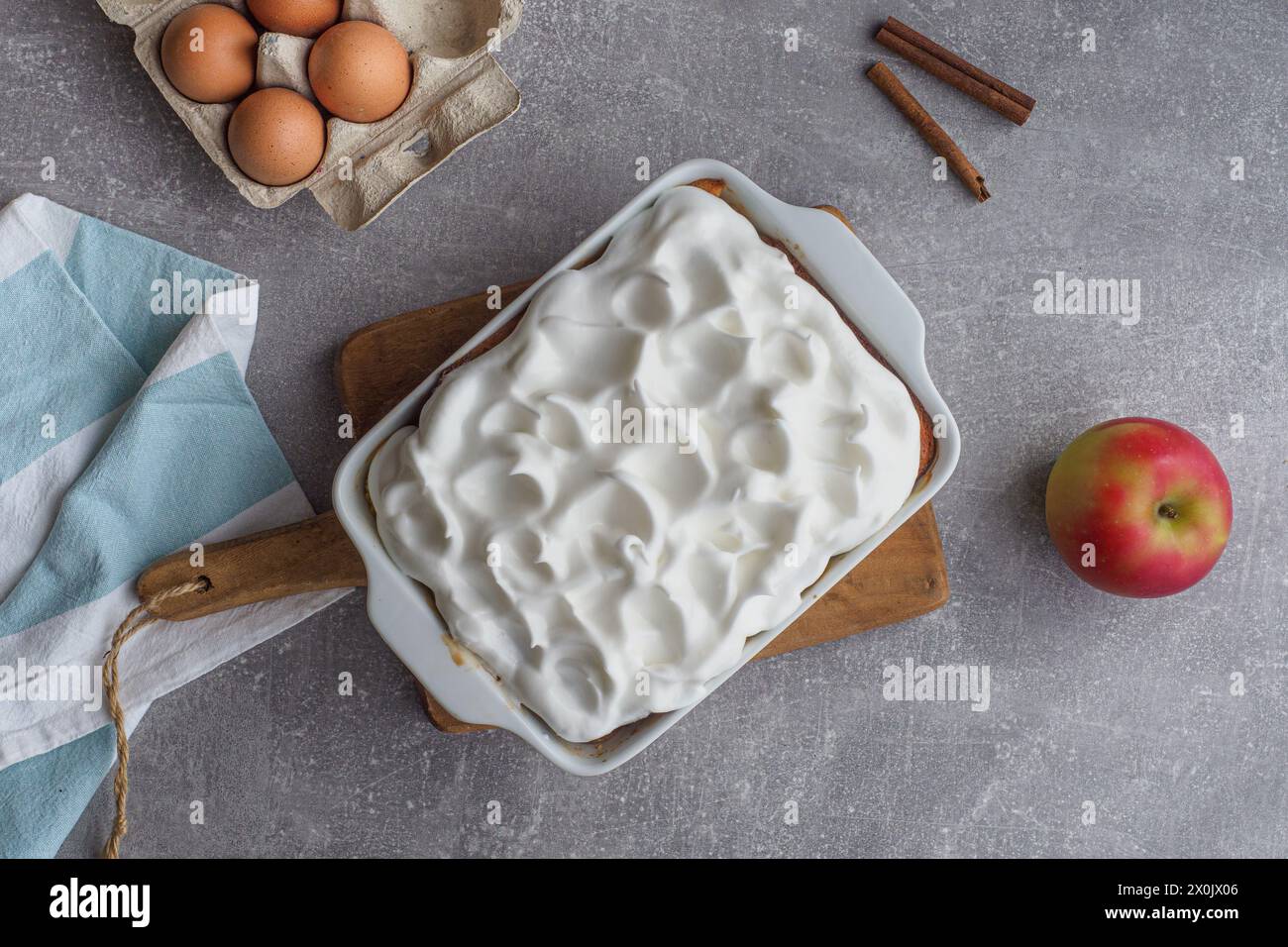 Typical slovak apple pie - zemlovka - made from pastries ready for ...