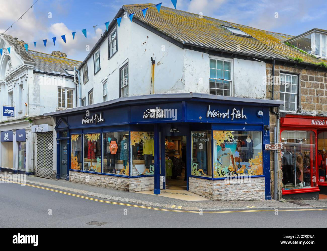 A Weird Fish clothing shop in St. Ives, Cornwall, England, UK Stock ...