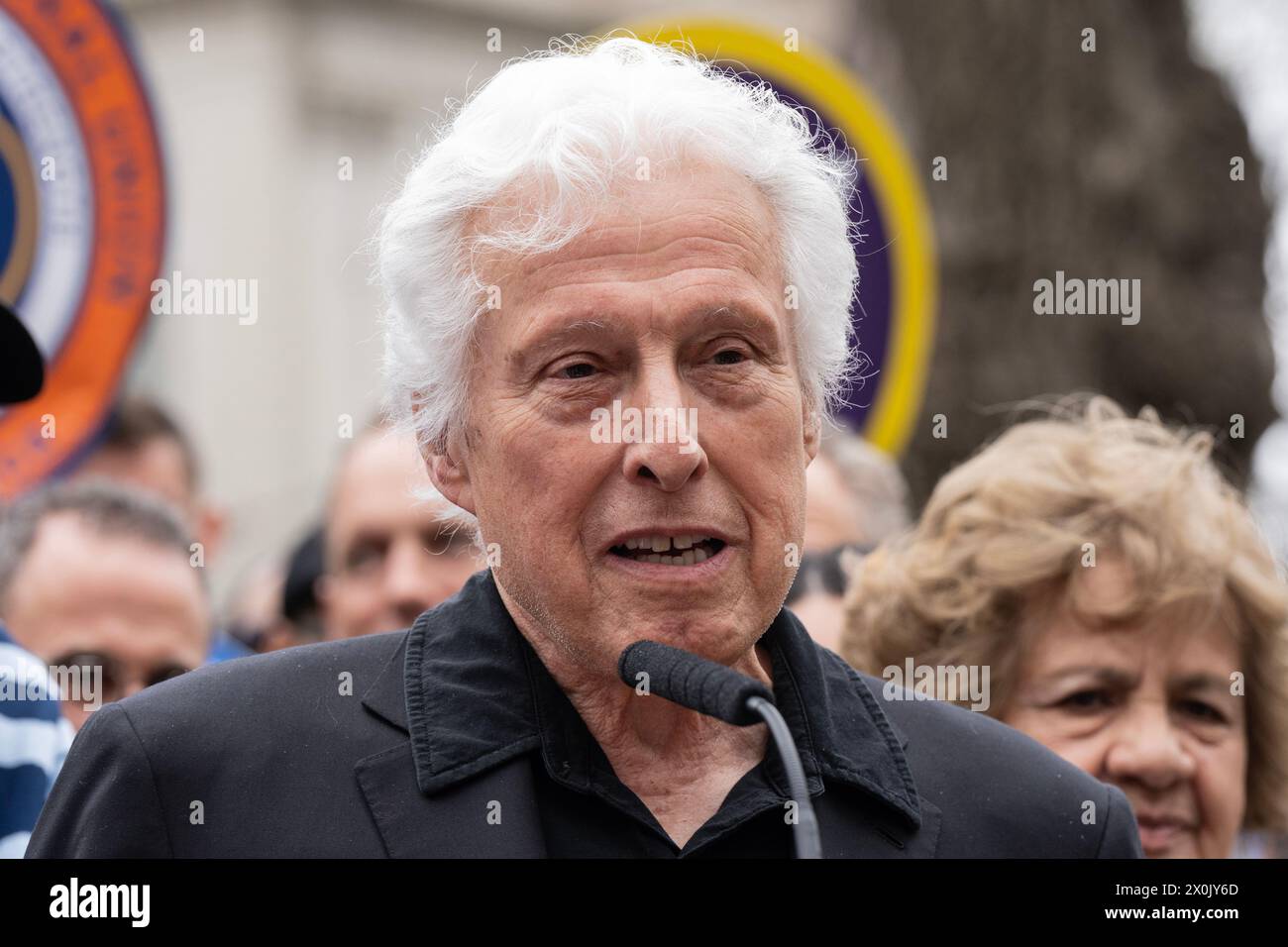 Marty Edelman, NYCFC Boardmember speaks as Mayor Eric Adams celebrates ...
