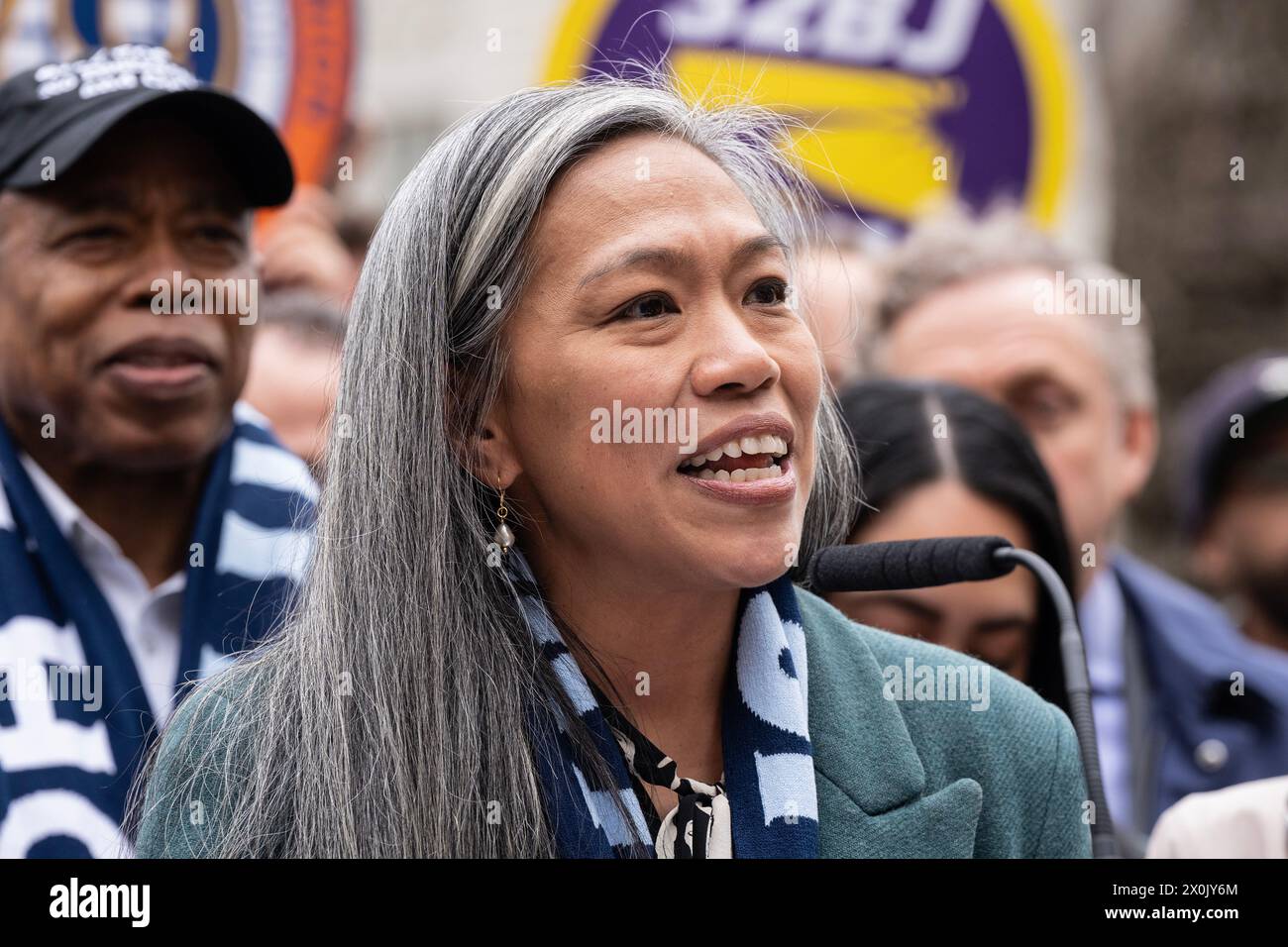 Deputy Mayor Maria Torres Springer speaks as Mayor Eric Adams ...