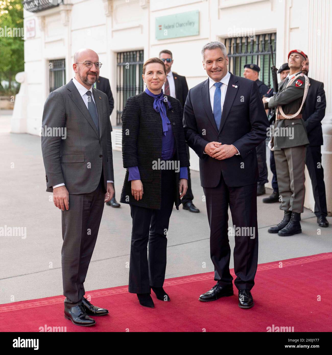 Vienna, Vienna, Austria. 12th Apr, 2024. Prime Minister of Denmark ...