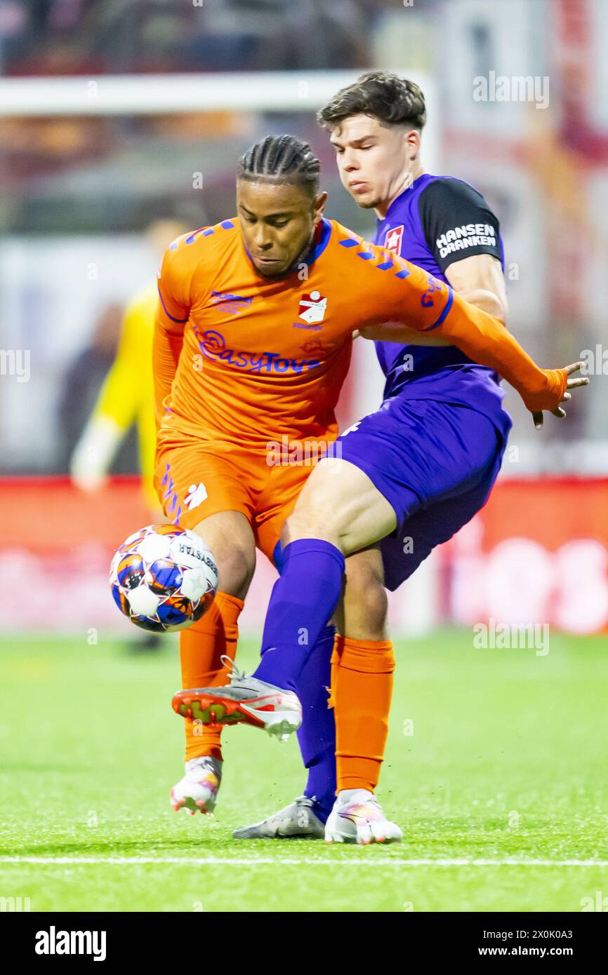 Emmen, Netherlands. 12th Apr, 2024. EMMEN, Stadium Oude Meerdijk, 12-04-2024, season 2023/2024 ...