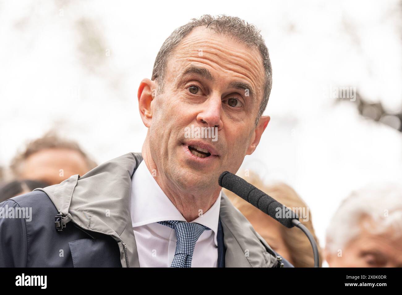 New York, USA. 11th Apr, 2024. Jeff Blau, CEO, Related Companies speaks as Mayor Eric Adams ...