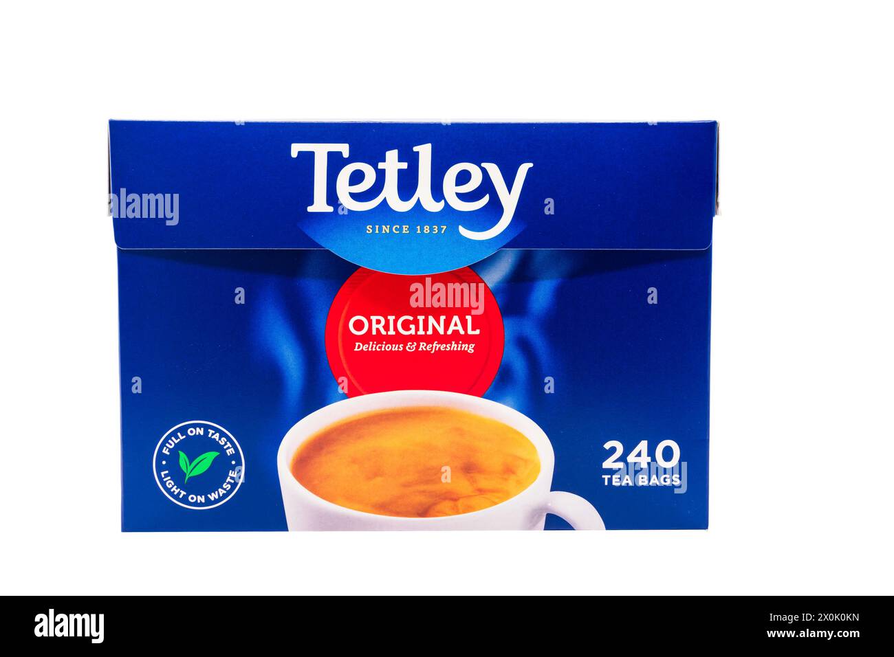 Wolverhampton, UK – April 12th 2024: Tetley standard tea bags isolated ...