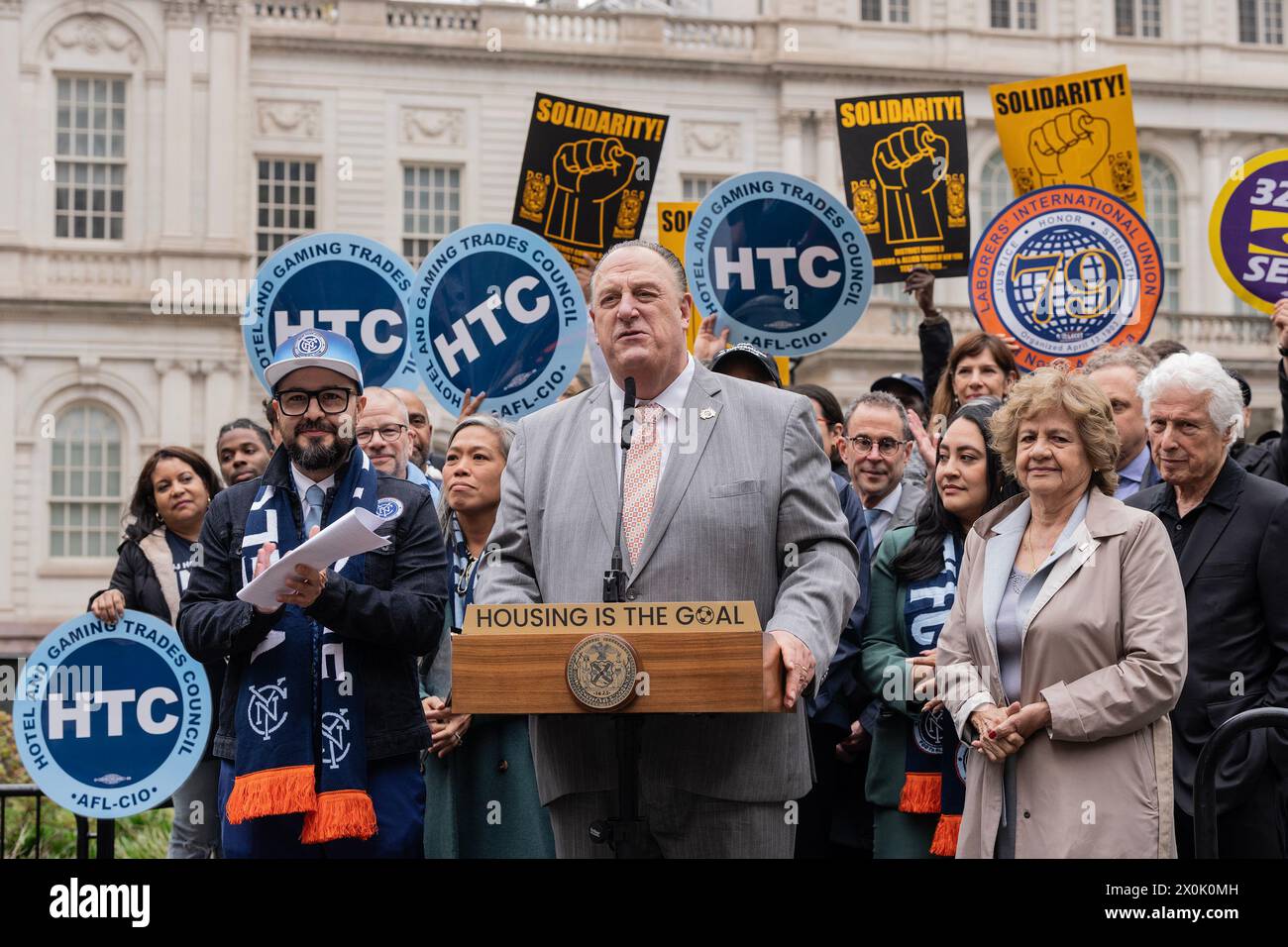 New York, USA. 11th Apr, 2024. Gary LaBarbera, President of Building ...