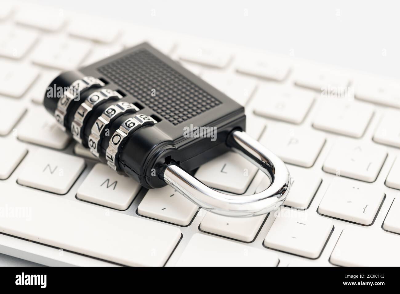 Closed padlock on computer keyboard. Cyber security concept Stock Photo - Alamy