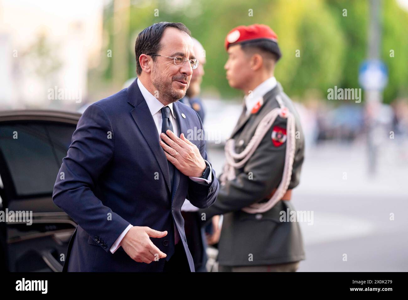 President of Cyprus NIKOS CHRISTODOULIDES welcomed for talks on the ...