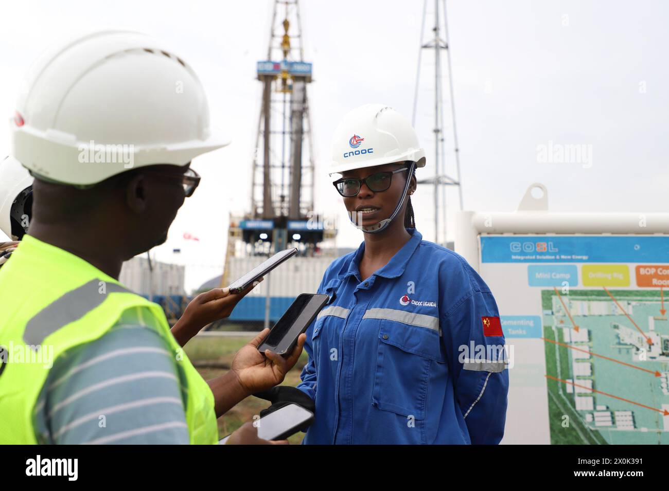 Kikube, Uganda. 12th Apr, 2024. Vivian Naiga, a local worker at ...
