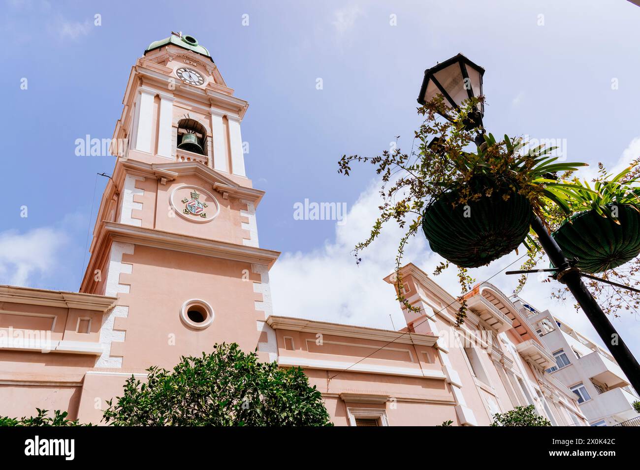 Bell tower. Cathedral of St. Mary the Crowned. Gibraltar, British ...