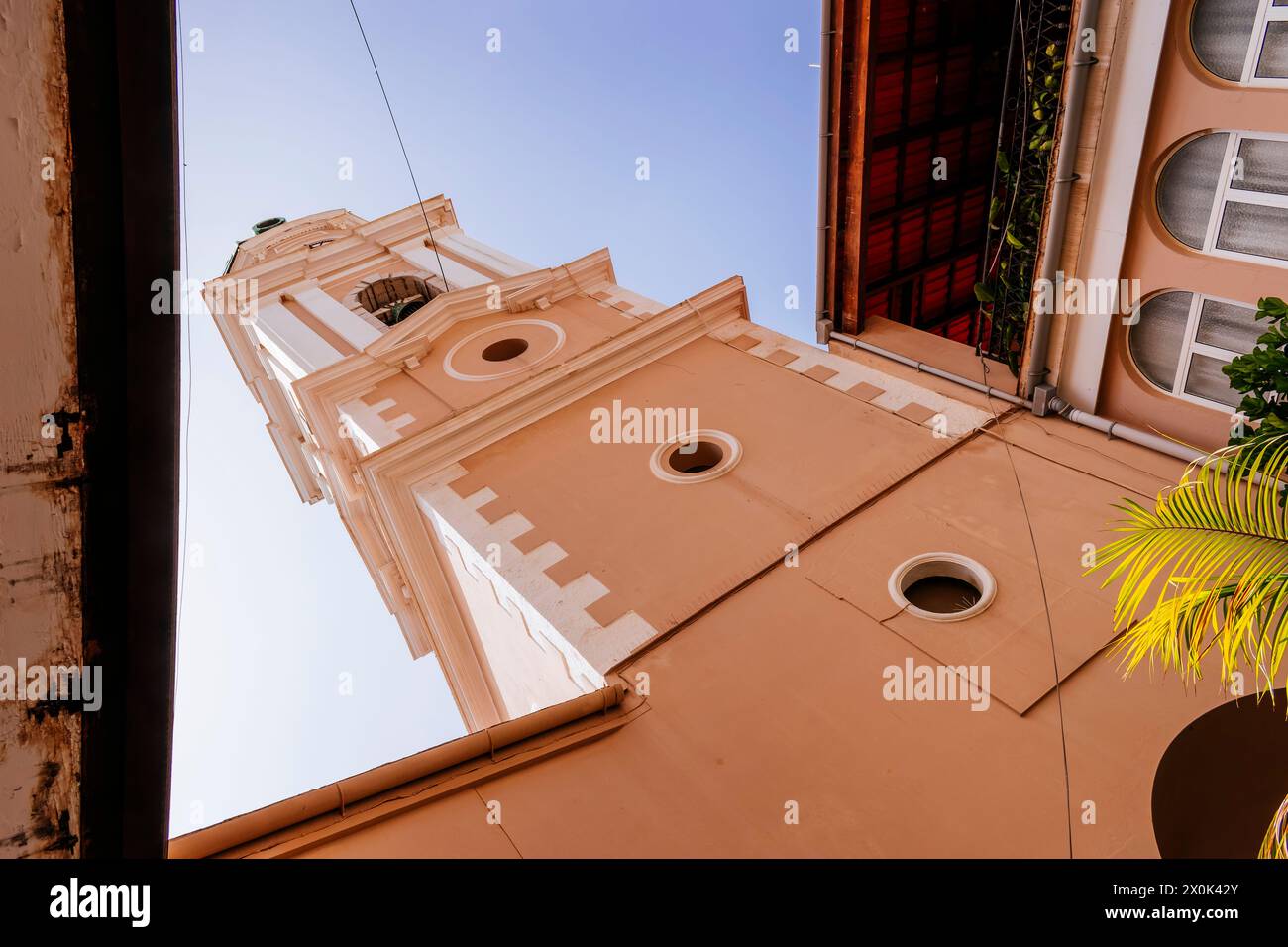 Bell tower. Cathedral of St. Mary the Crowned. Gibraltar, British ...