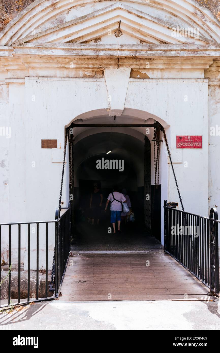 Landport Gate. View from outside the walled enclosure. This gate ...