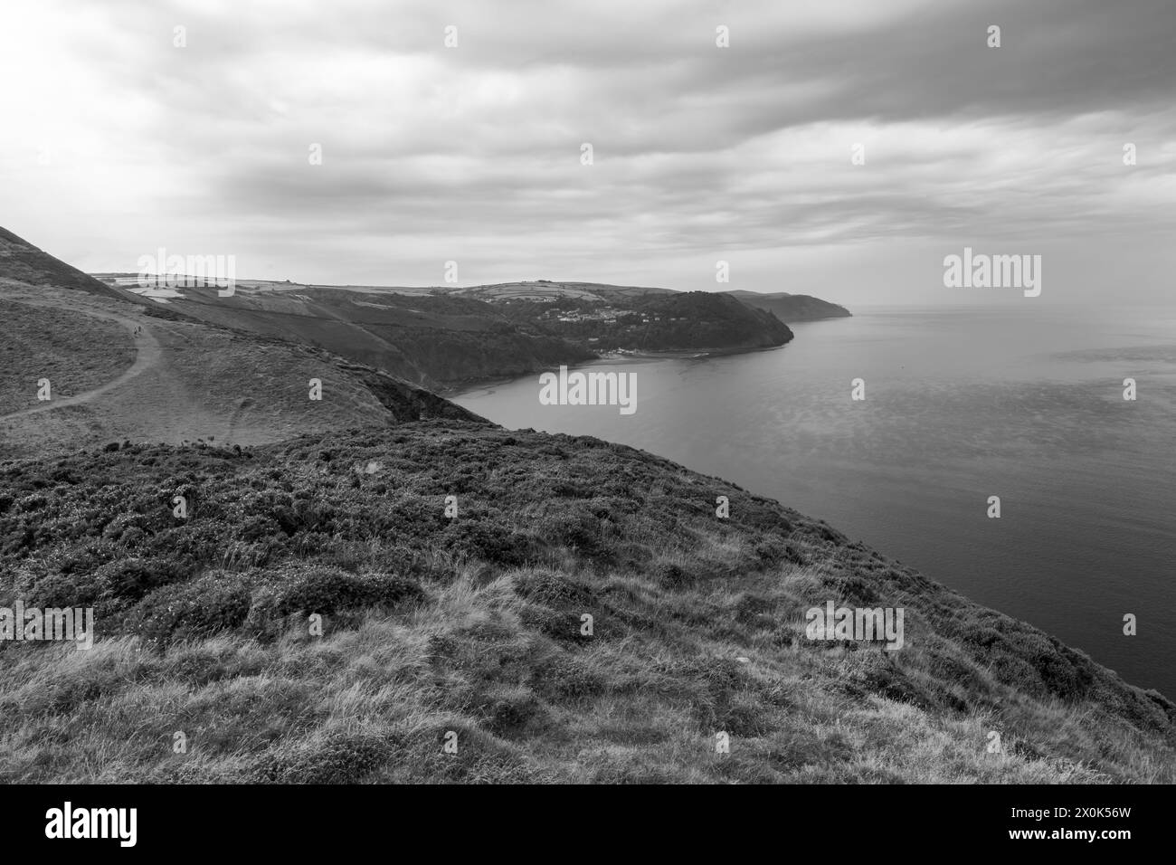 North devon coastal view Black and White Stock Photos & Images - Alamy