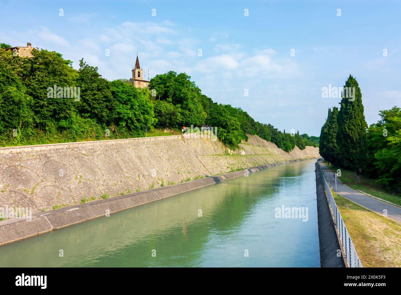 Pastrengo, canal Canale Biffis, Forte Piovezzano, former fort Degenfeld ...