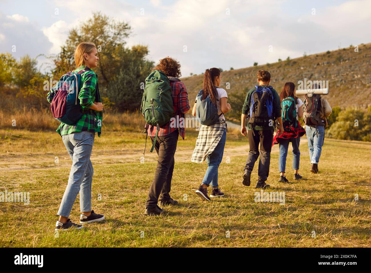 Group Hikers Enjoy Nature Exploration Stock Photo - Alamy