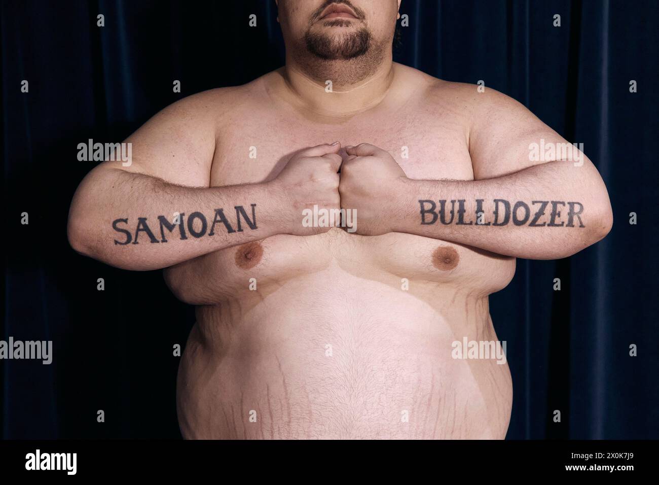 Sumo wrestler Robert Fuimaono poses during the presentation of World ...